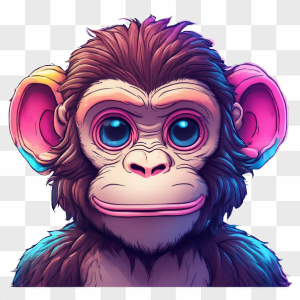 Descarga Mono de dibujos animados con características coloridas ...