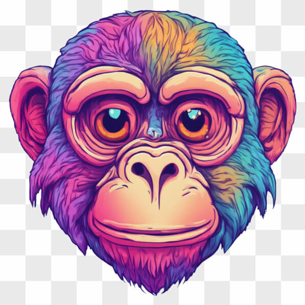 Download Colorful Monkey Face Illustration Cartoons Online - Creative ...