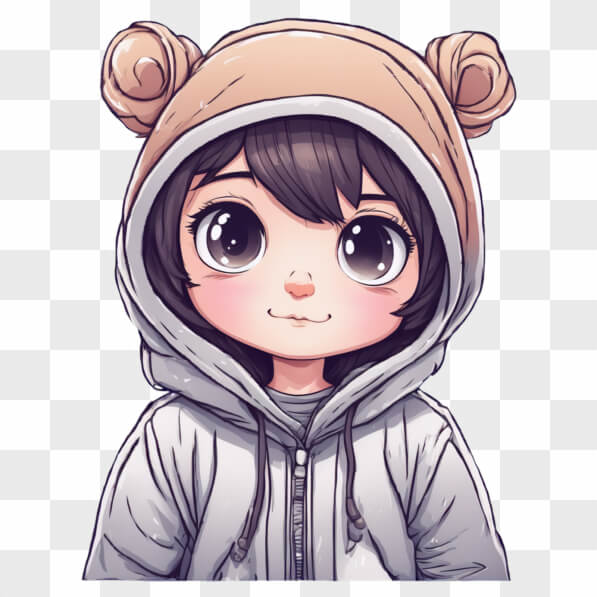 Baixe Personagem Animado Fofo com Hoodie de Urso Cartoons - Creative ...