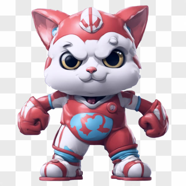 Download Stylized Cartoon Cat Character in Superhero Costume Cartoons ...