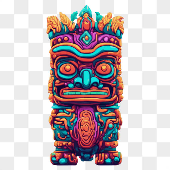 Download Colorful Tiki Statue Cartoons Online - Creative Fabrica