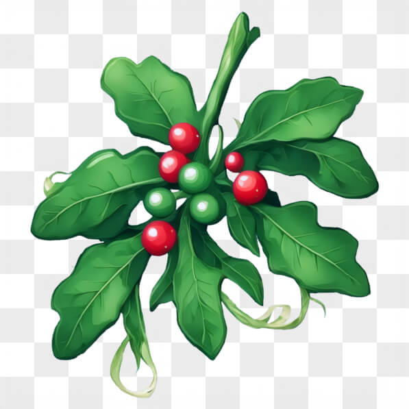 Download Mistletoe with Red and Green Berries Cartoons Online ...