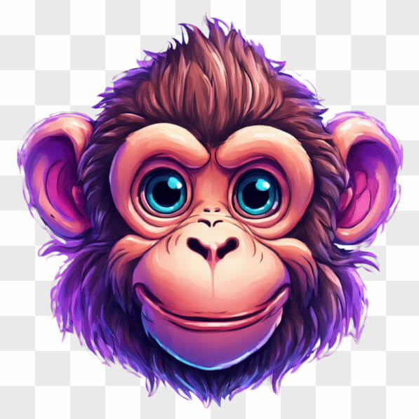 Download Animated Monkey Face Cartoons Online - Creative Fabrica