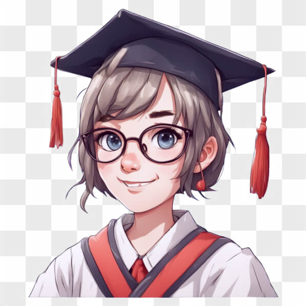 Baixe Retrato de Formatura de um Jovem com Capelo e Toga Cartoons ...