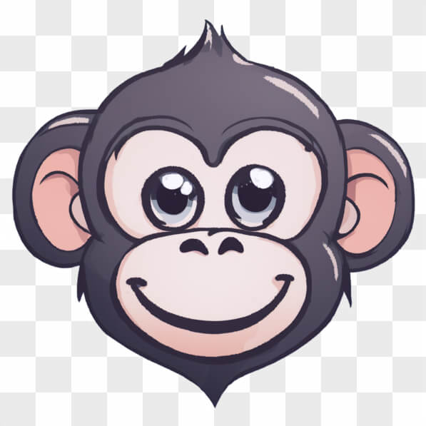 Download Cute Cartoon Monkey Face Cartoons Online - Creative Fabrica