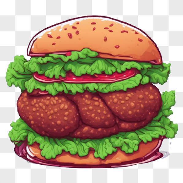 Download Colorful Cartoon Burger with Fried Chicken Cartoons Online ...