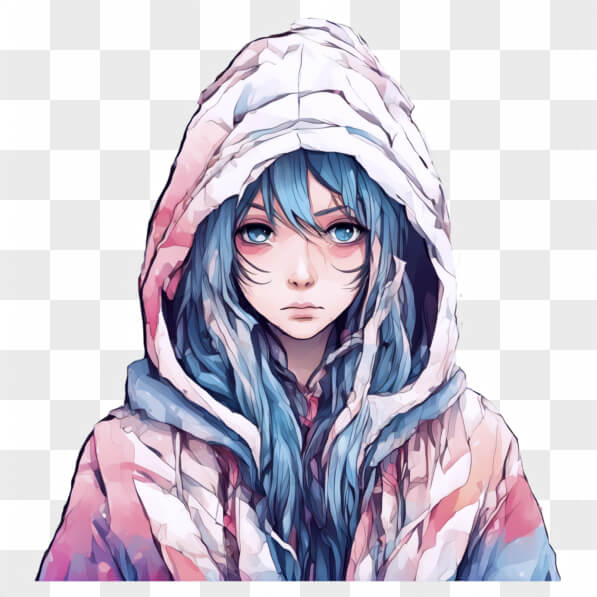 Descarga Retrato estilizado de una persona joven con cabello azul Cartoons En Línea - Creative ...