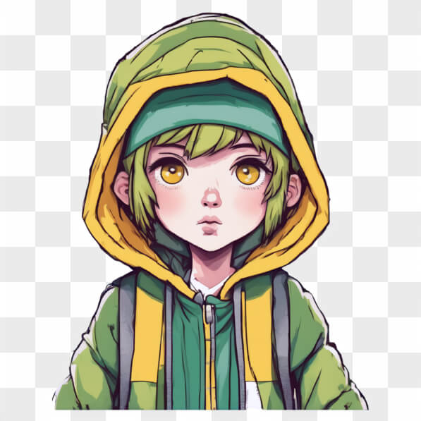 Baixe Personagem estilizado em moletom verde e amarelo Cartoons ...