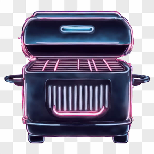 Download Neon-Lit Grill Cartoons Online - Creative Fabrica