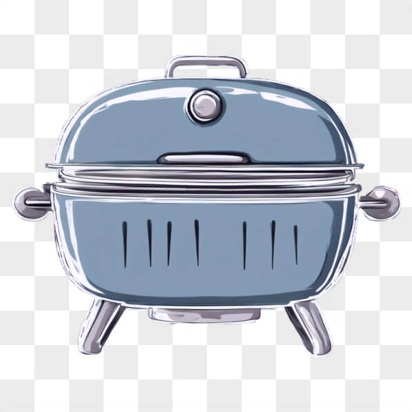 Download Vintage Blue Cooking Pot or Grill Cartoons Online - Creative ...