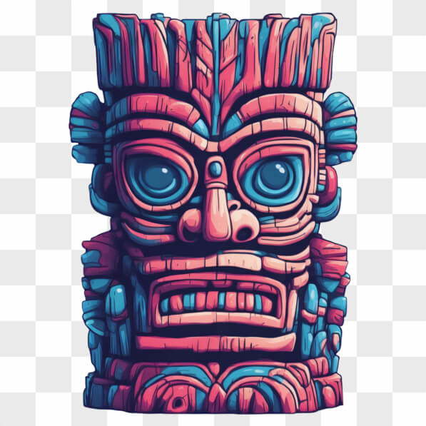 Download Colorful Tiki Statue Cartoons Online - Creative Fabrica