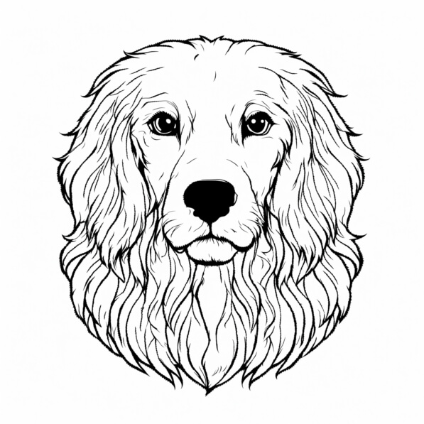 Download Line Drawing of a Dog Coloring pages Online - Creative Fabrica