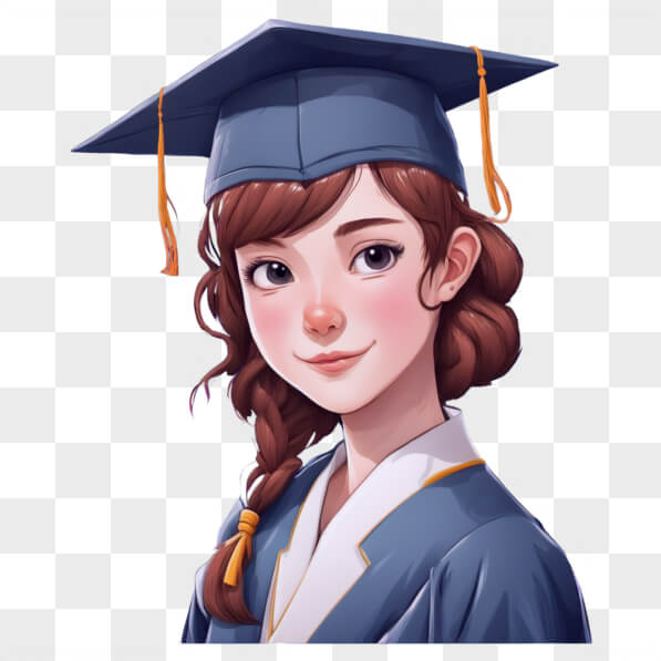 Download Graduation Portrait of a Young Woman Cartoons Online ...