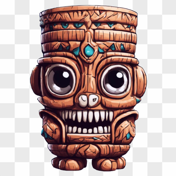 Download Stylized Tiki Statue Cartoons Online - Creative Fabrica