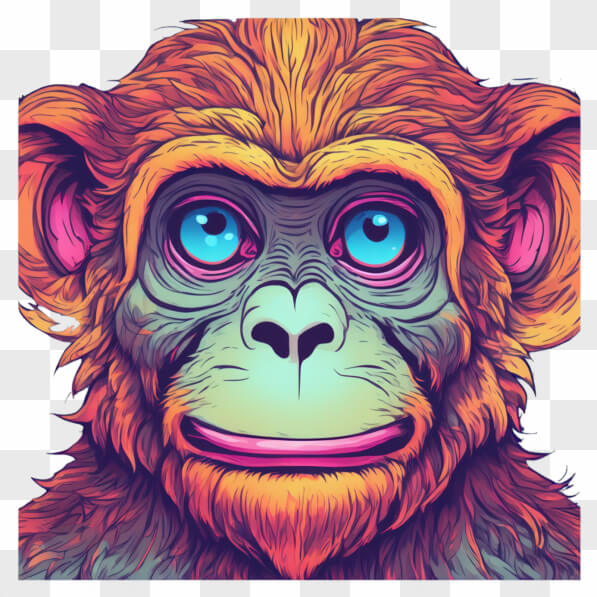 Télécharger Portrait de singe coloré Dessins animés En Ligne - Creative ...