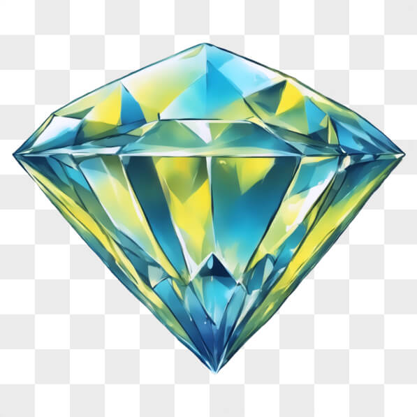 Download Radiant Blue and Yellow Diamond Cartoons Online - Creative Fabrica