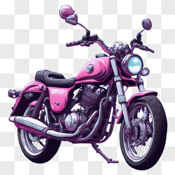 Download Vibrant Pink Motorcycle Cartoons Online - Creative Fabrica