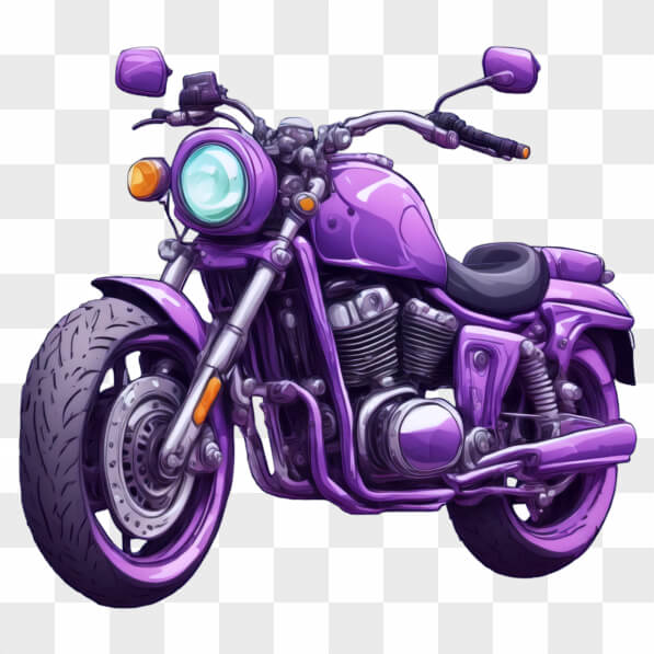 Download Vibrant Purple Motorcycle Cartoons Online - Creative Fabrica