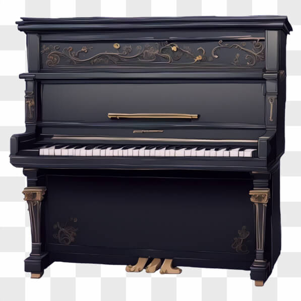Descarga Piano vintage con diseño ornamentado Cartoons En Línea ...