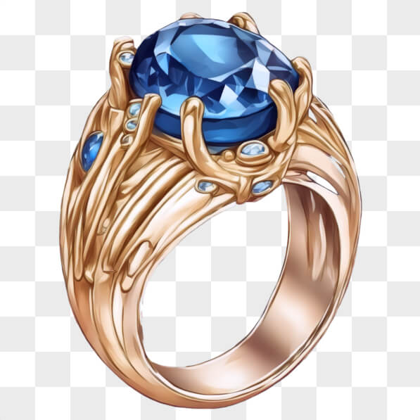 Download Elegant Blue Gemstone Ring Cartoons Online - Creative Fabrica