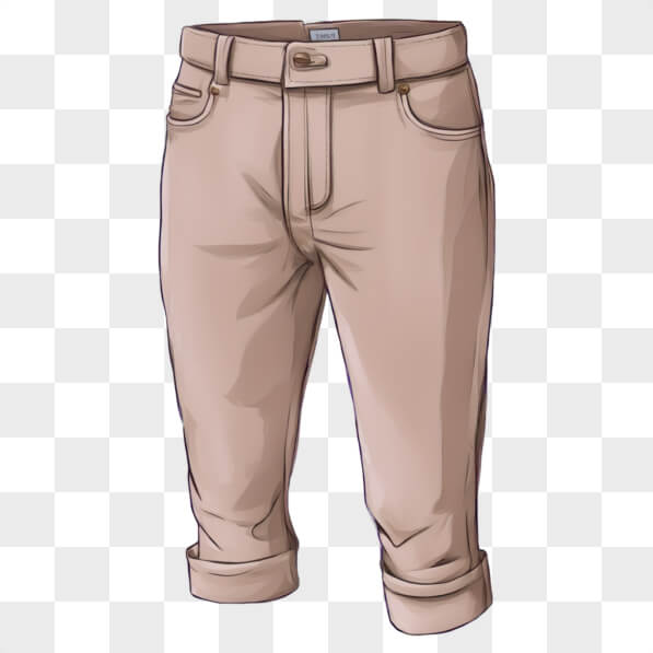 Download Stylish Beige Pants Cartoons Online - Creative Fabrica
