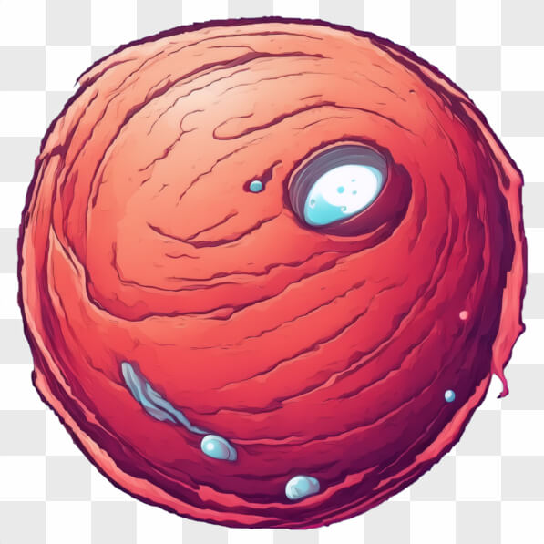 Download Stylized Planet with Textured Red Surface Cartoons Online ...