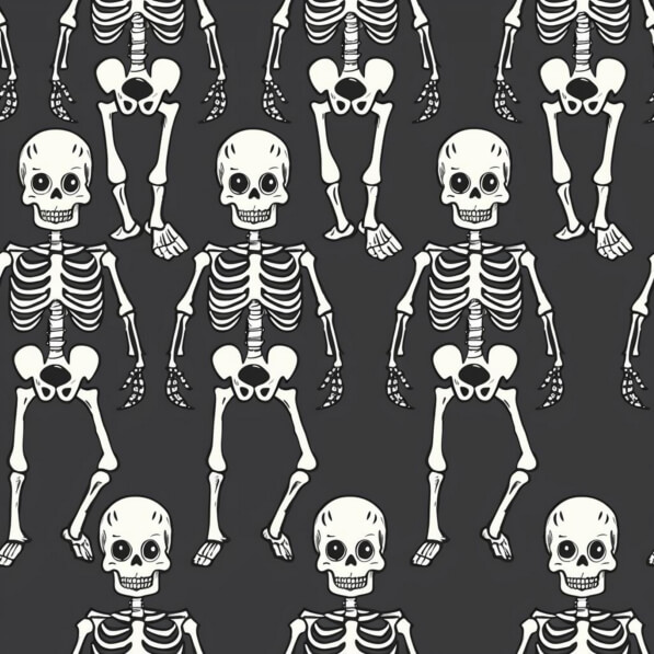 Download Playful Cartoon Skeleton Pattern Patterns Online - Creative ...