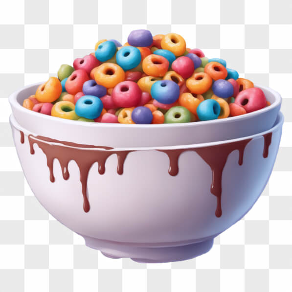 Descarga Tazón de cereal colorido con cobertura de chocolate Cartoons ...