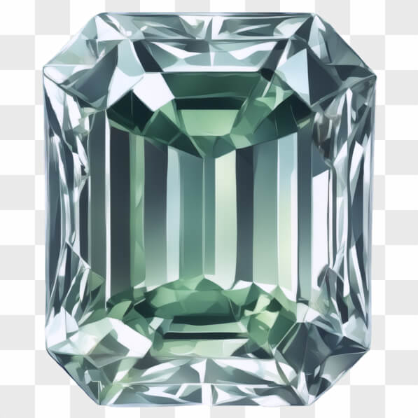 Download Emerald-Cut Gemstone Displaying Green Hues Cartoons Online ...
