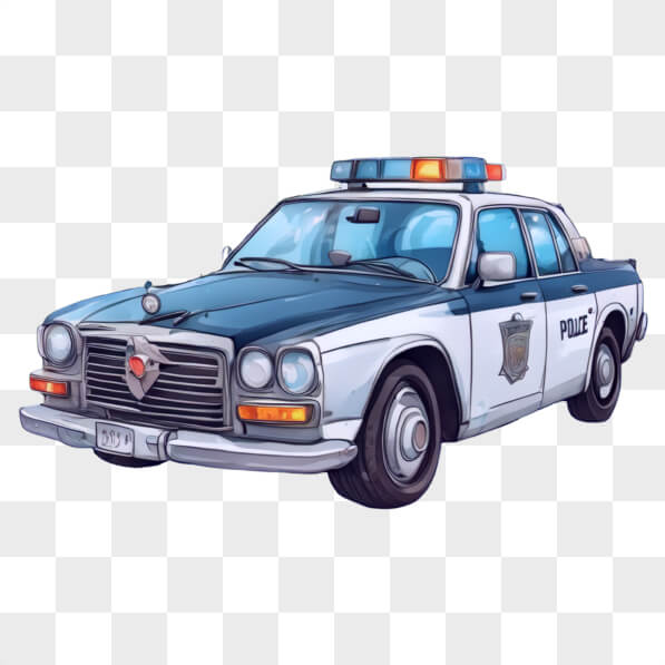 Download Vintage Police Car Cartoons Online - Creative Fabrica