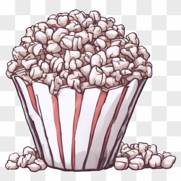 Download Overflowing Popcorn Container Cartoons Online - Creative Fabrica