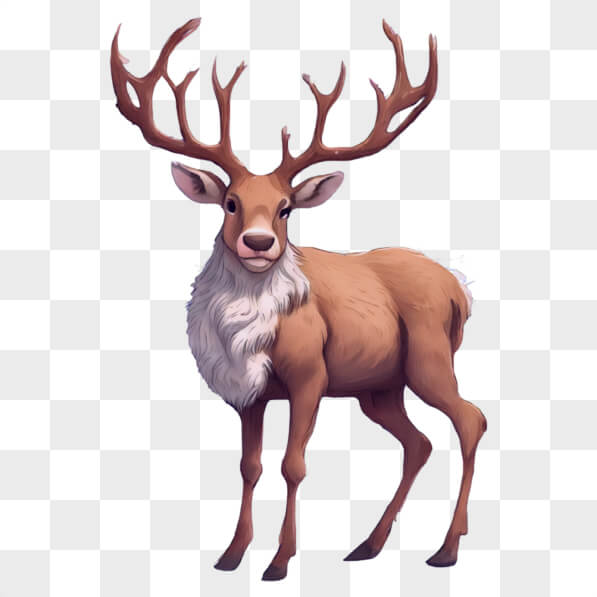 Download Animated Reindeer with Antlers Cartoons Online - Creative Fabrica