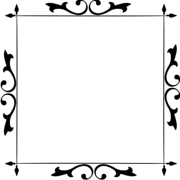 Download Ornate Black Decorative Border Frames Online - Creative Fabrica