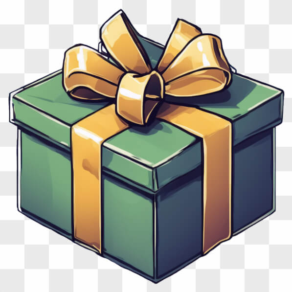 Download Colorful Gift Box with Ribbon Cartoons Online - Creative Fabrica