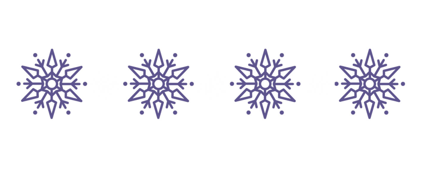 Download Row of Purple Snowflakes on White Background Borders & Corners ...
