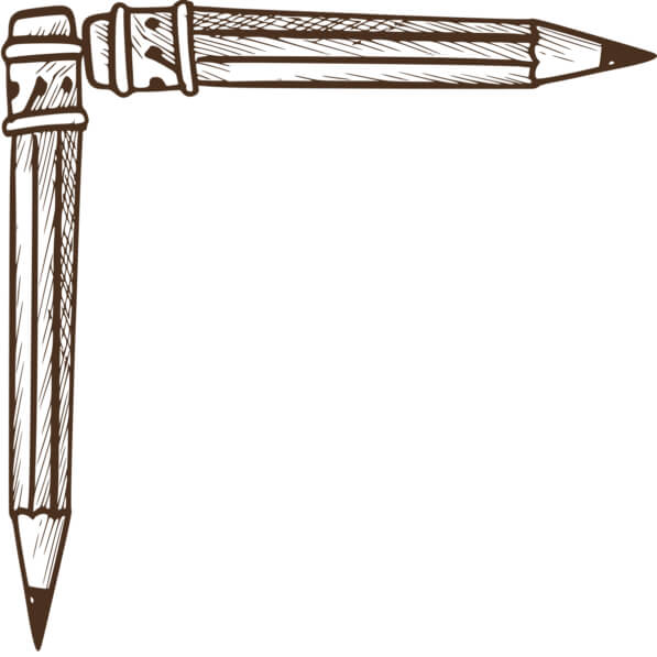 Download Vintage Pencils Corner Frame Borders & Corners Online ...