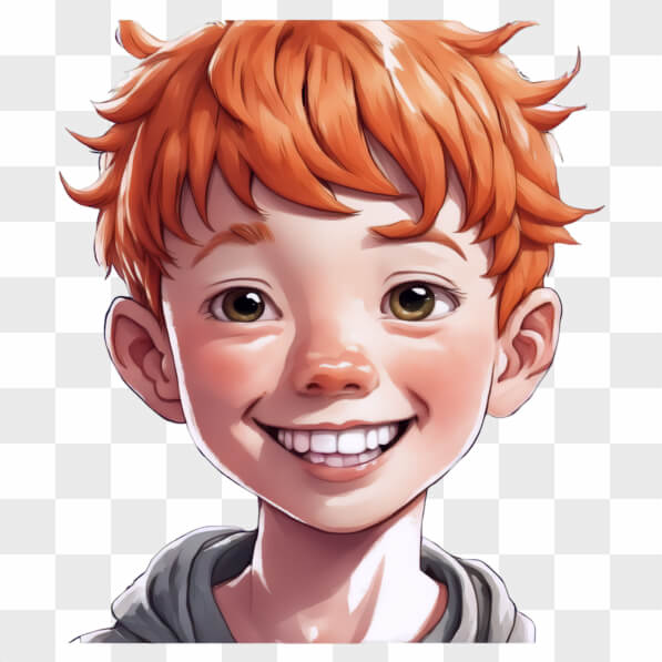 Download Joyful Young Boy with Orange Hair Cartoons Online - Creative ...