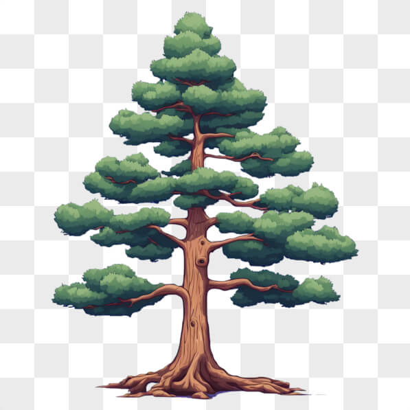 Download Majestic Tree with Lush Foliage Cartoons Online - Creative Fabrica