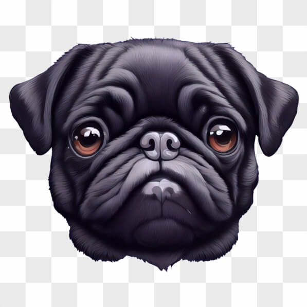Baixe Close-up do rosto de um Pug Cartoons - Creative Fabrica