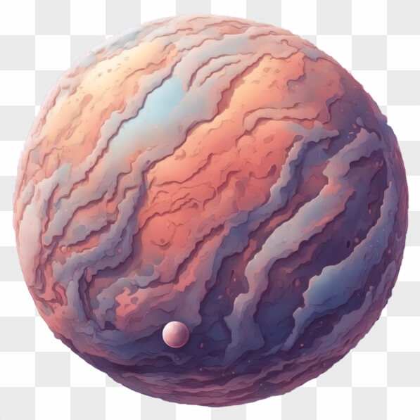 Download Stylized Planet with Clouds and Moon Cartoons Online ...