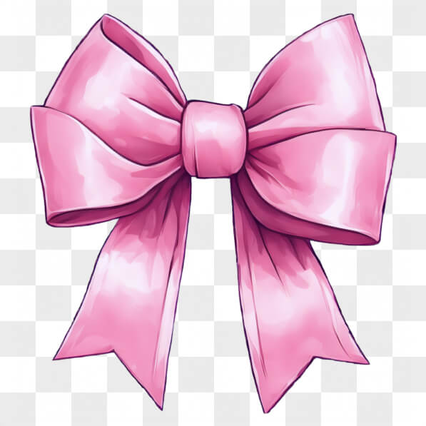 Descarga Lazo Rosa Brillante Cartoons En Línea - Creative Fabrica