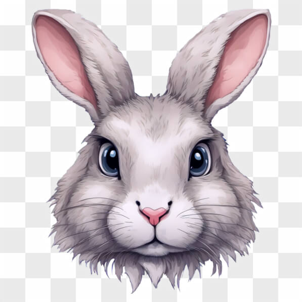 Download Cute White Rabbit Head Cartoons Online - Creative Fabrica