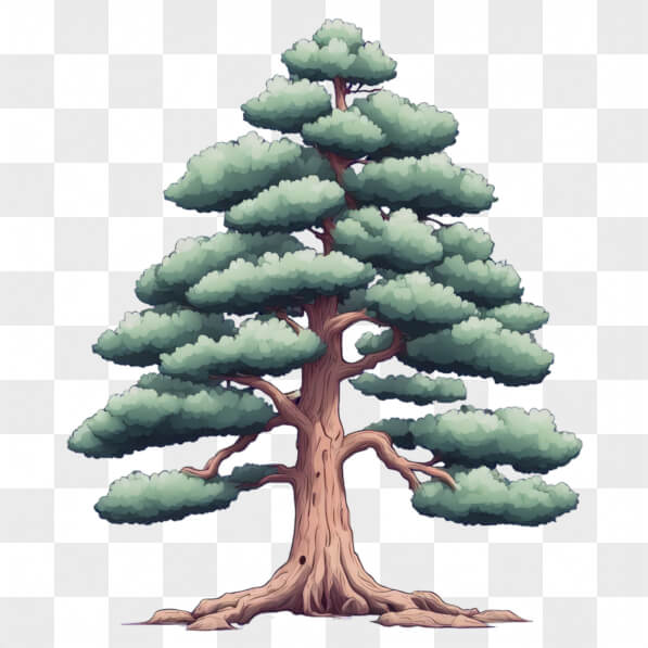 Download Illustrated Tree with Fluffy Foliage Cartoons Online ...