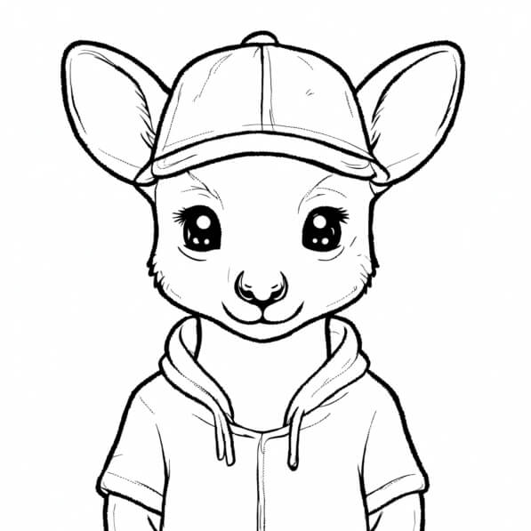 Download Anthropomorphic Deer Character in Casual Outfit Coloring pages ...