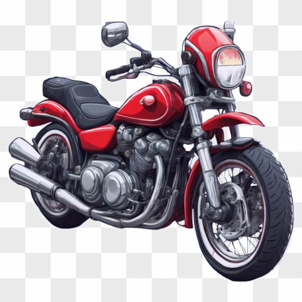 Download Red Motorcycle Cartoons Online - Creative Fabrica