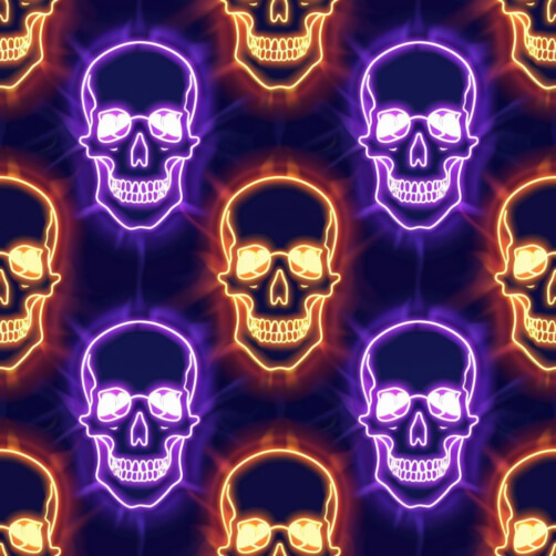 Download Colorful Neon Skeleton Pattern Patterns Online - Creative Fabrica