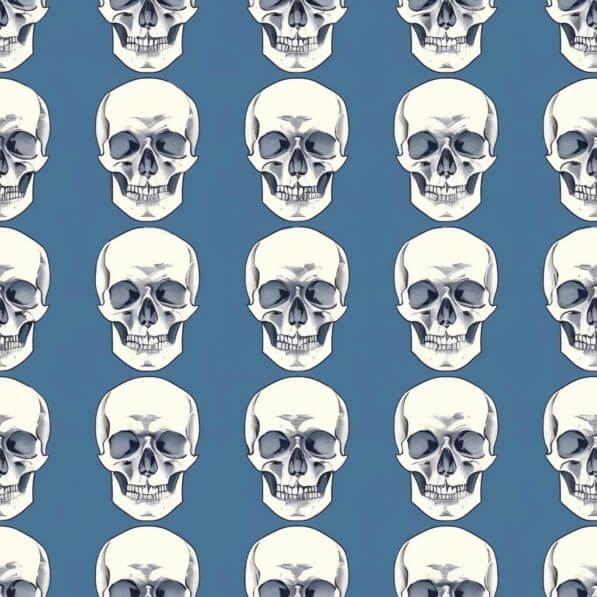 Download Seamless Skull Pattern on Blue Background Patterns Online ...