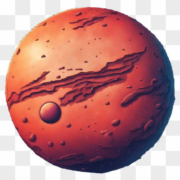 Baixe Representação estilizada de Marte com uma lua Cartoons - Creative ...