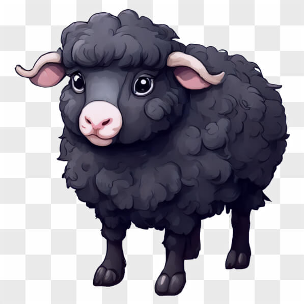 Download Cute Cartoon Black Sheep Cartoons Online - Creative Fabrica