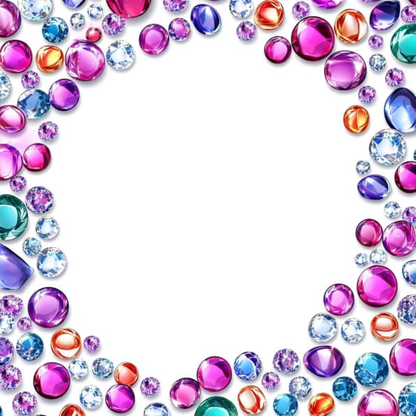 Download Colorful Gemstones Border Backgrounds Online - Creative Fabrica